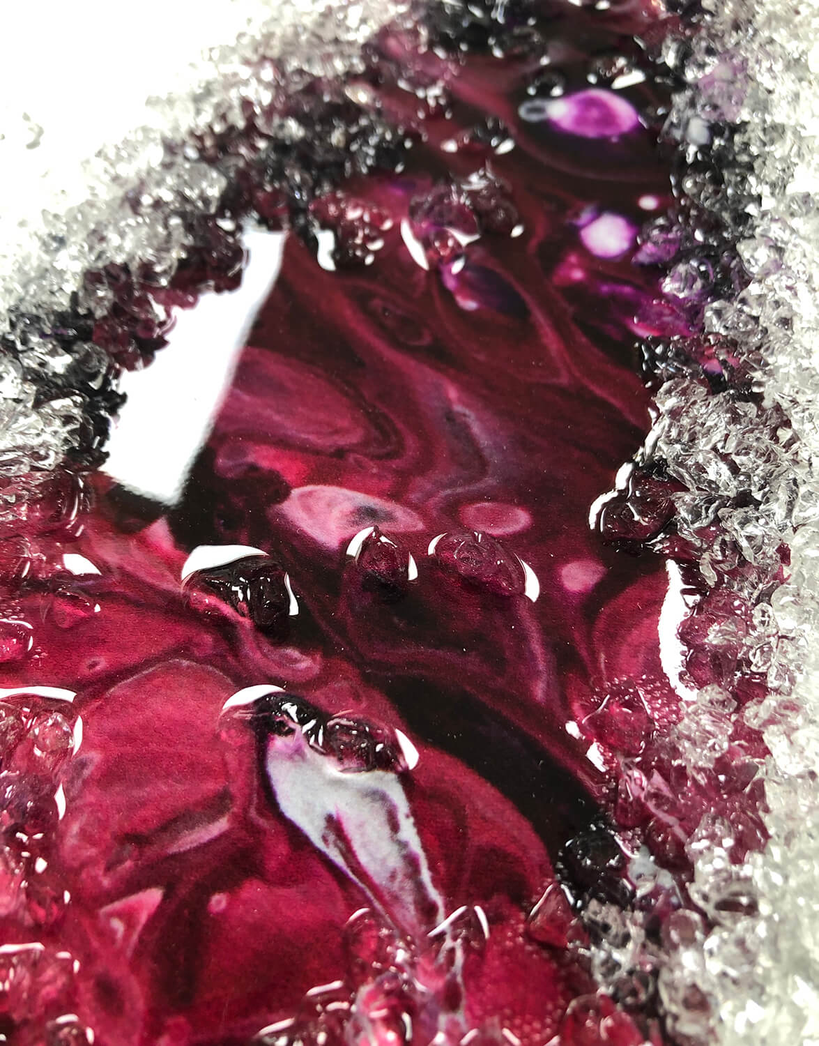 Angel Tears Crystal Glass Set, Berry - Silver Wall Art, Contemporary Art UK